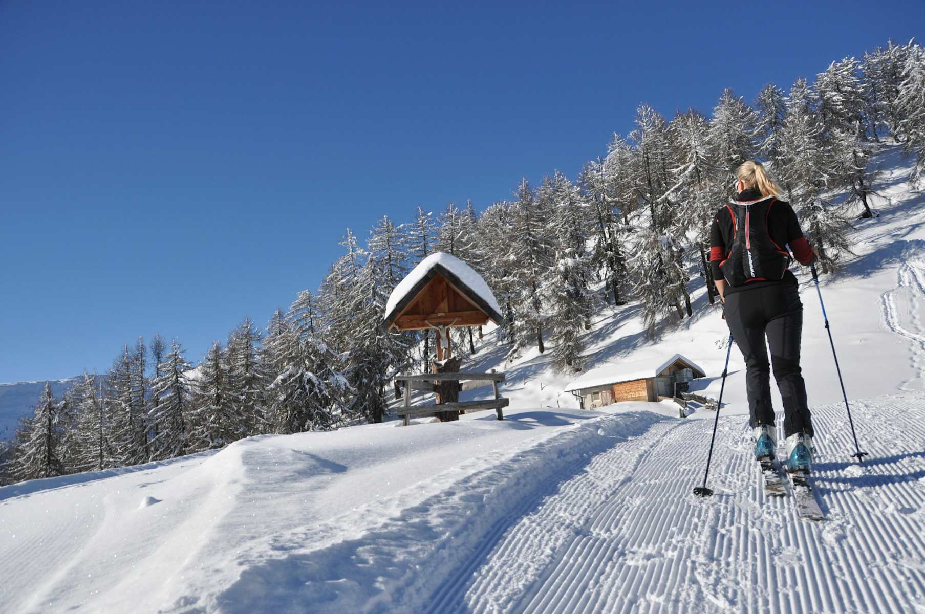 Skitouren: Von der Talstation Watles zur Höferalm und der ...