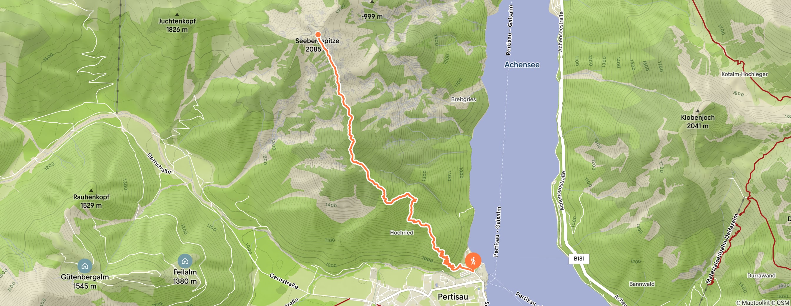 Wandern: Pertisau - Seebergspitze - 3:00 h - 5 km - Bergwelten