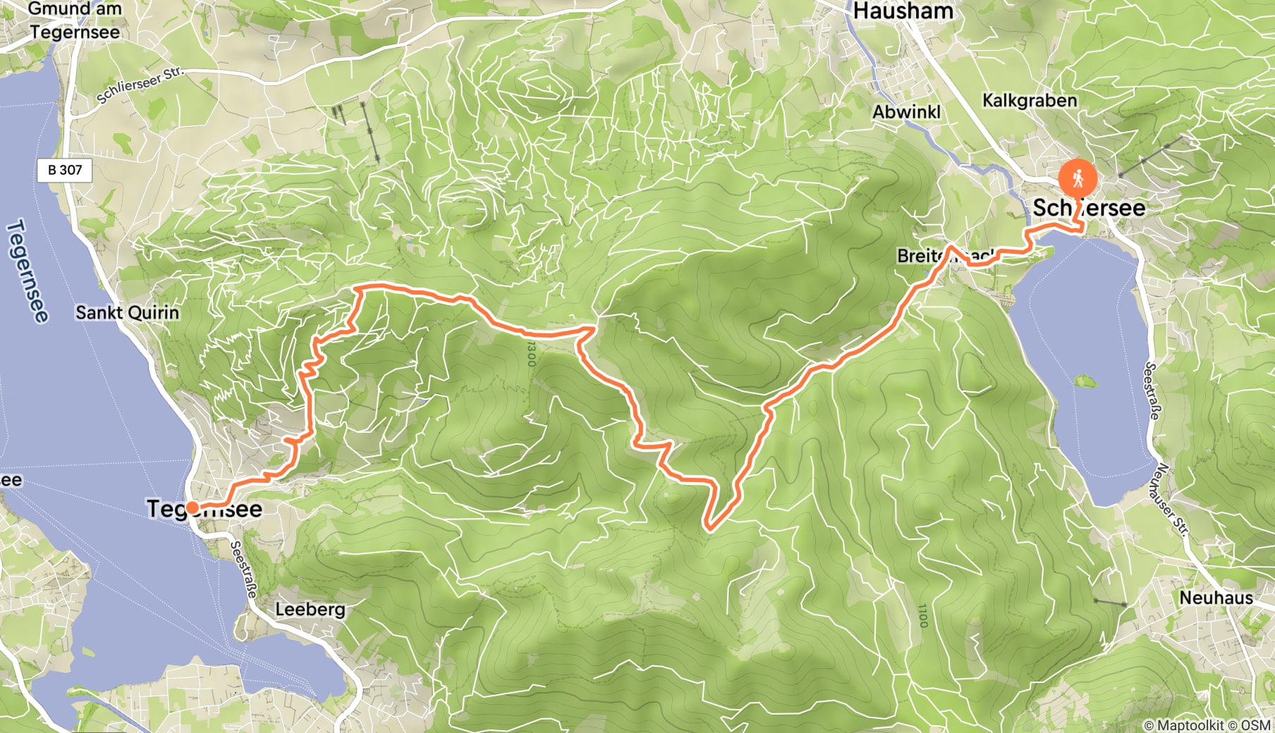 Wanderung auf dem Prinzenweg vom Schliersee an den Tegernsee - 3:30 h ...