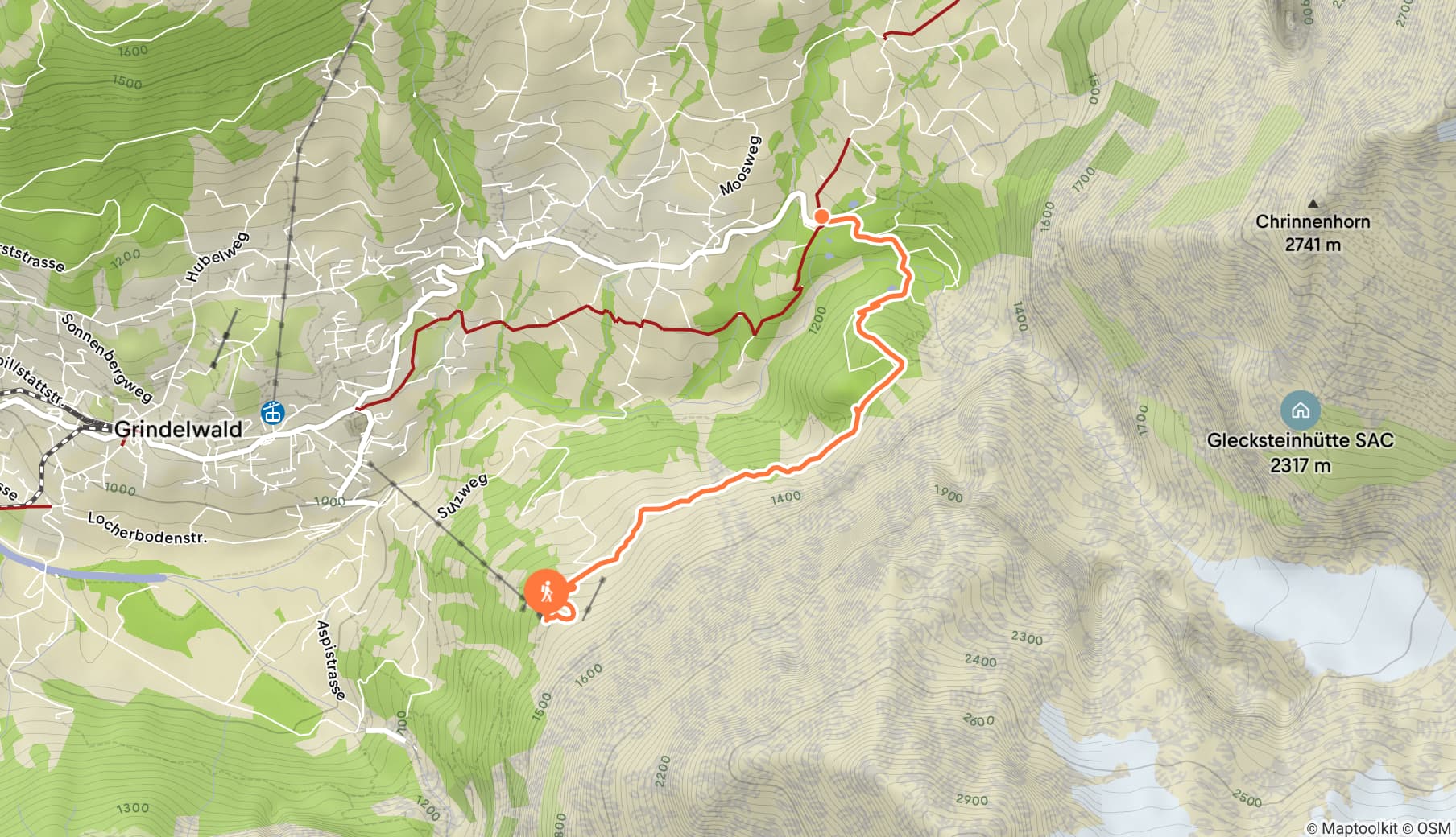 Wandern: Pfingstegg - Milchbach - Hotel Wetterhorn - 1:12 h - 3 km ...