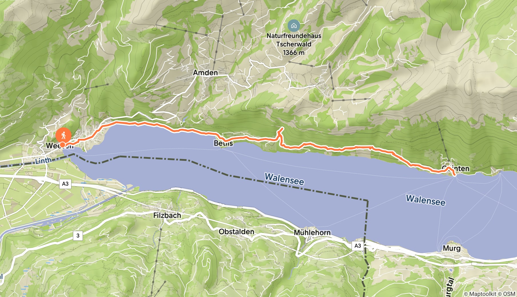 Wandern: Riviera Walensee: Weesen - Quinten - 3:45 h - 10 km - Bergwelten