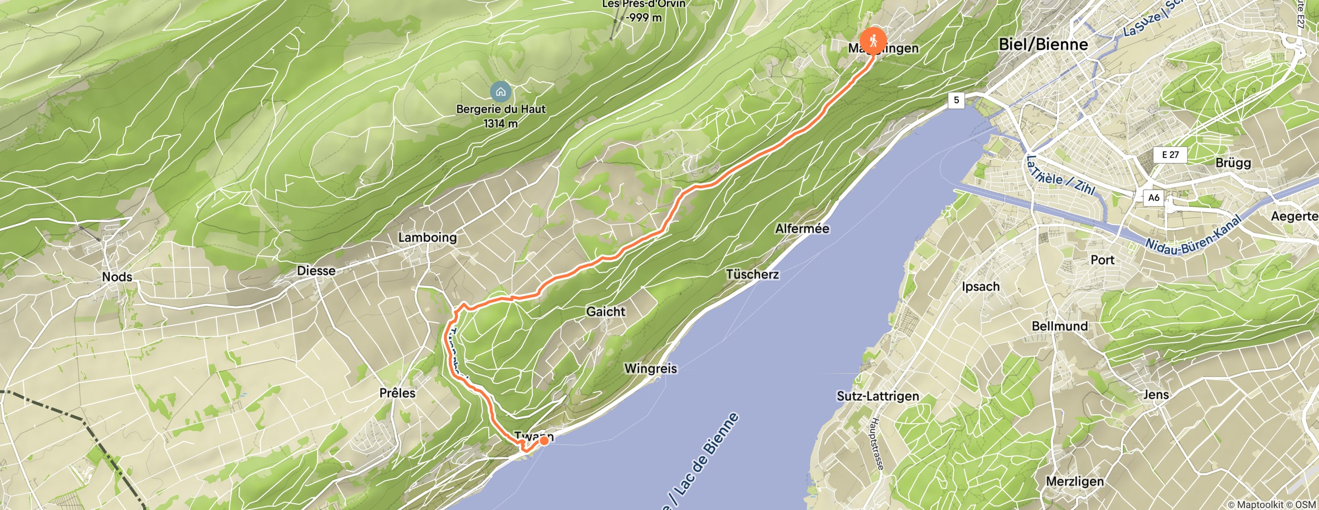 Wandern: Twannbachschlucht: Magglingen - Twann - 2:45 h - 10 km ...