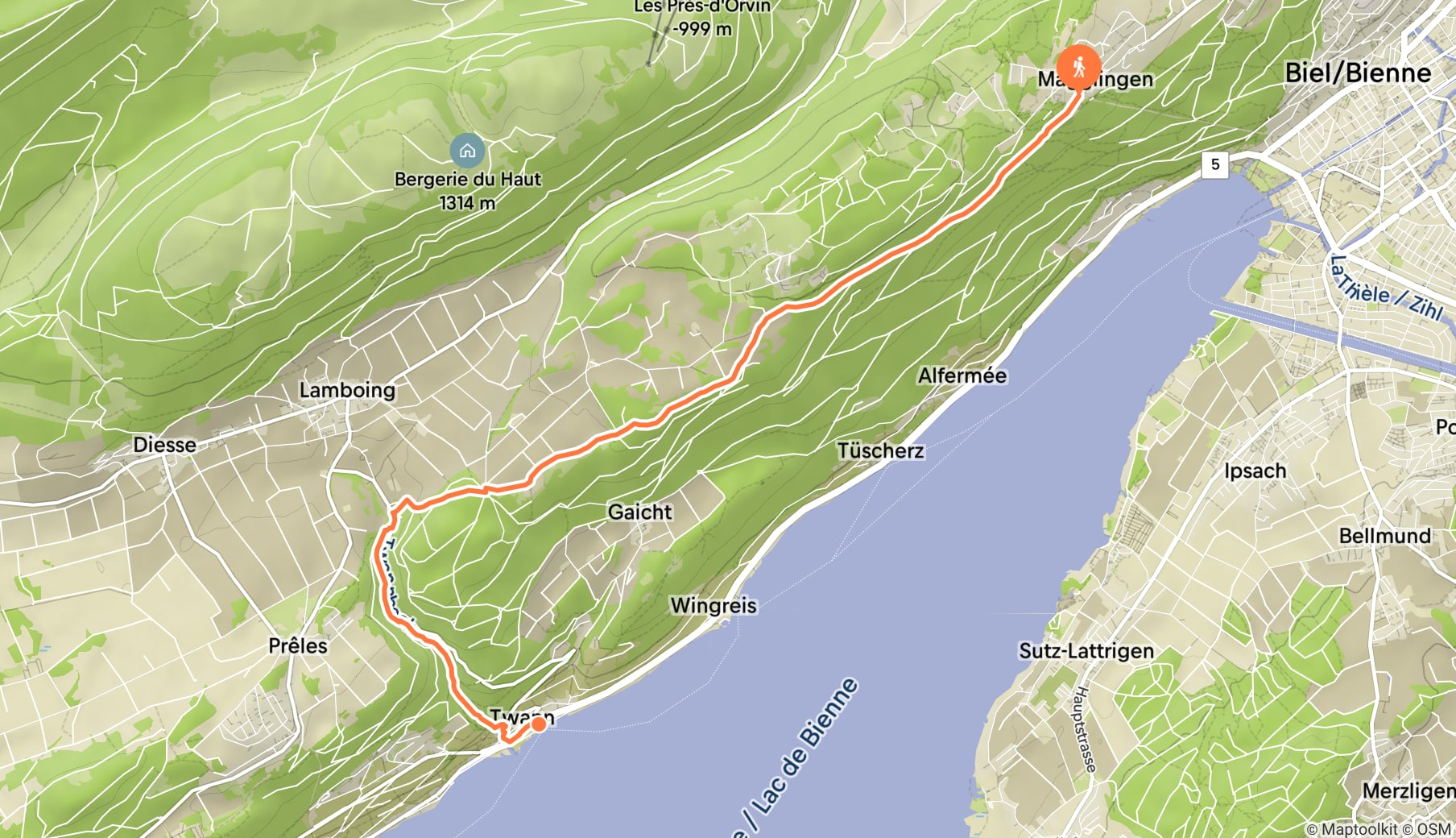 Wandern: Twannbachschlucht: Magglingen - Twann - 2:45 h - 10 km ...