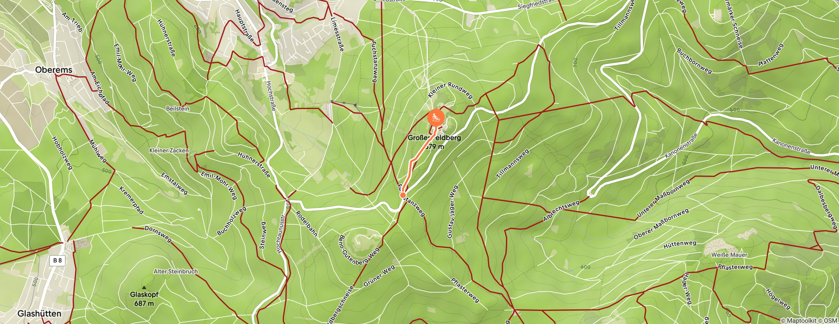 Rodeln: Rodelbahn Feldberg - 0:30 h - 1 km - Bergwelten