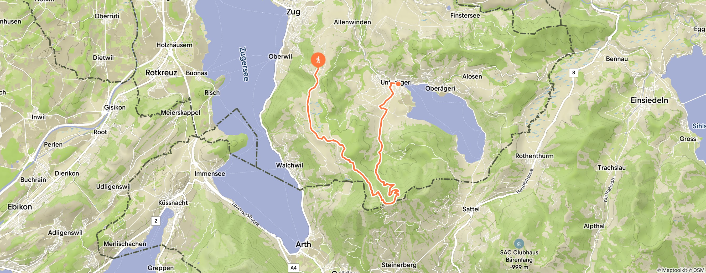 Wandern: Zugerberg - Wildspitz - Unterägi - 6:00 h - 20 km - Bergwelten