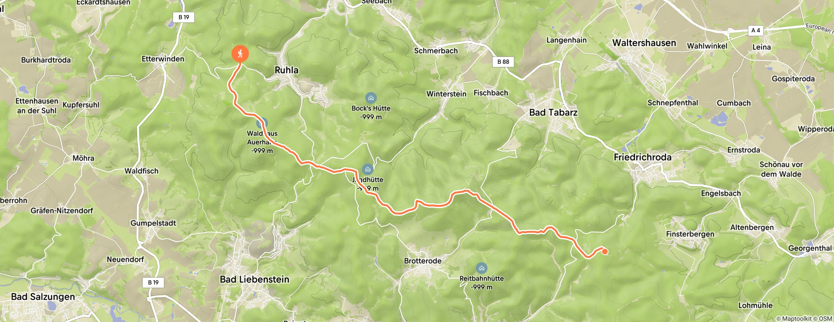 Wandern: Rennsteig, Etappe 2: Von Ascherbrück/Ruhla zum Spießberghaus ...