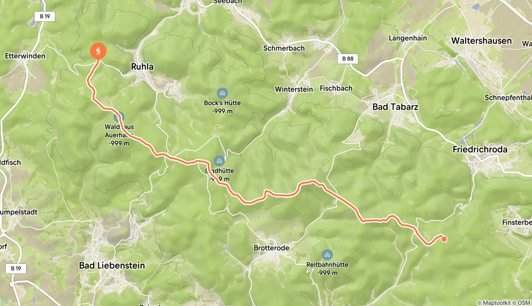 Wandern: Rennsteig, Etappe 2: Von Ascherbrück/Ruhla zum Spießberghaus ...