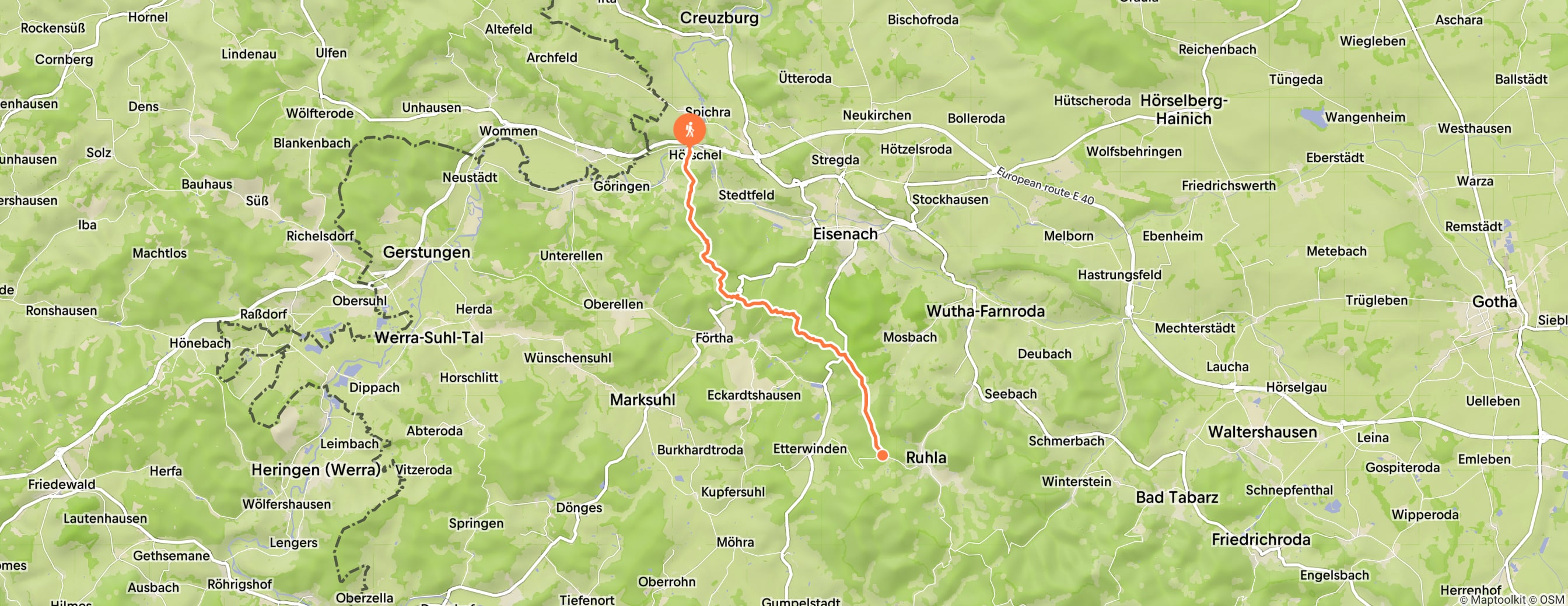 Wandern: Rennsteig, Etappe 1: Von Hörschel nach Ascherbrück/Ruhla - 5: ...