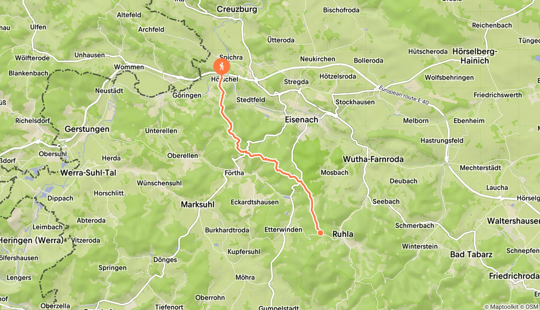 Wandern: Rennsteig, Etappe 1: Von Hörschel nach Ascherbrück/Ruhla - 5: ...