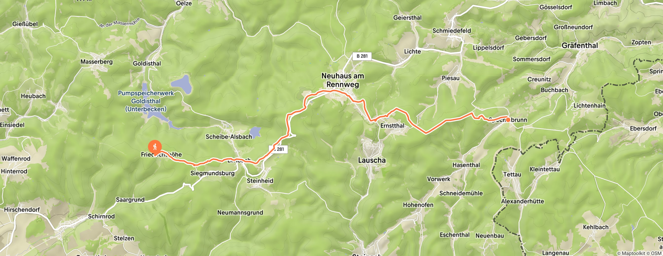 Wandern: Rennsteig, Etappe 6: Von Friedrichshöhe nach Spechtsbrunn - 6: ...