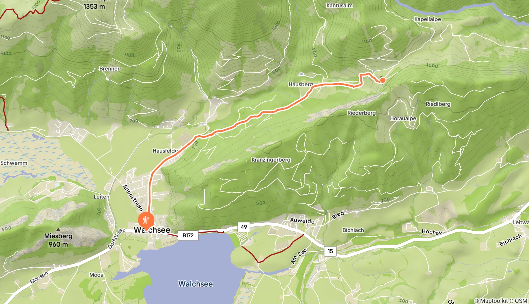 Winterwandern: Walchsee - Riederalm - Ottenalm - 1:30 h - 4 km - Bergwelten