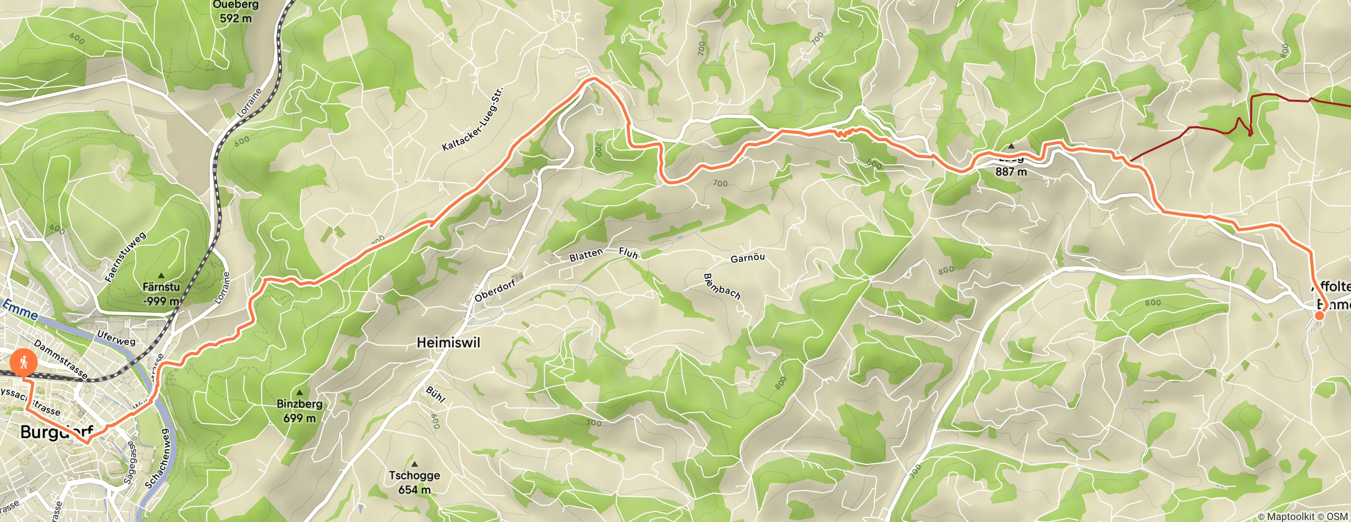 Wandern: Burgdorf – Lueg – Affoltern i. E. - 3:30 h - 12 km - Bergwelten