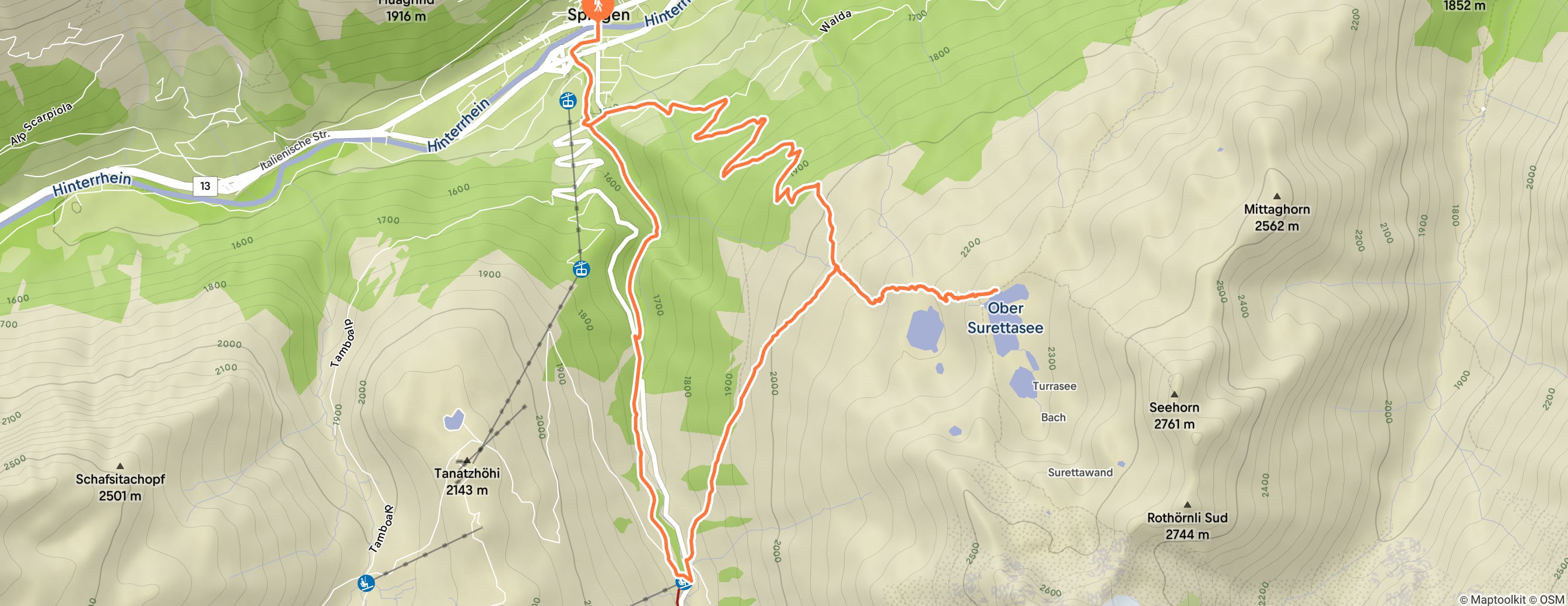 Wandern: Splügen - Surettaseen Rundwanderung - 4:40 h - 13 km - Bergwelten