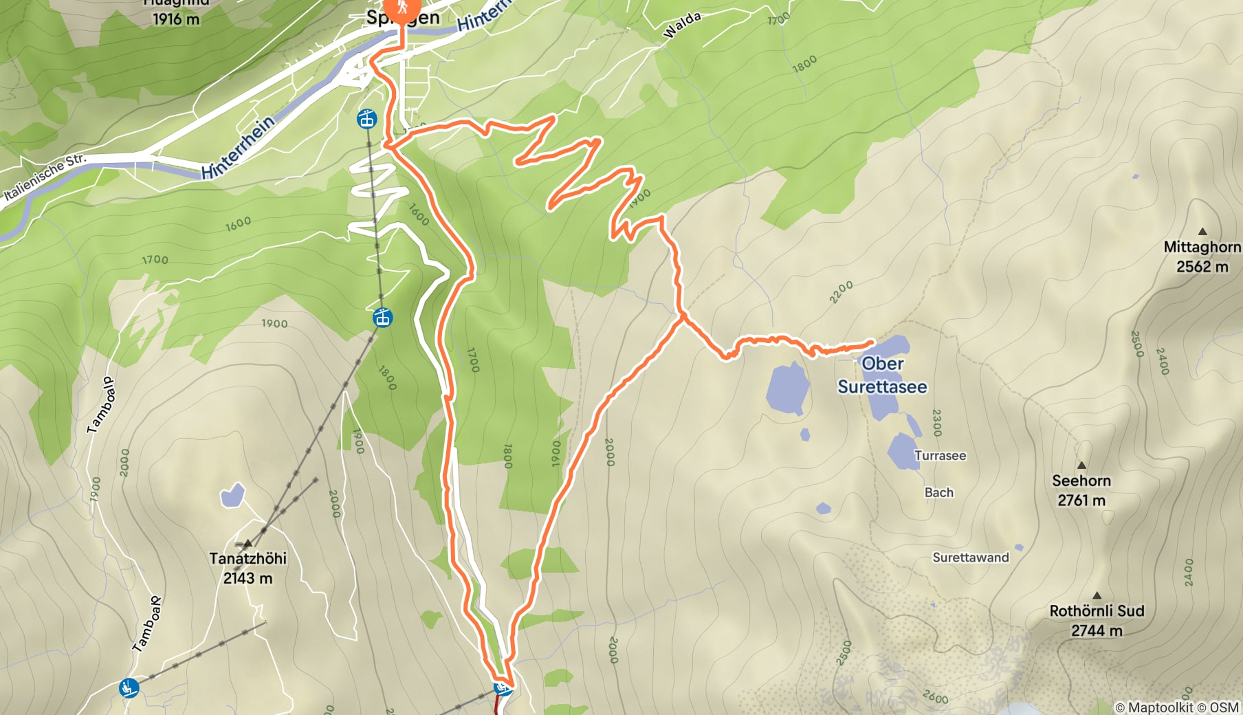 Wandern: Splügen - Surettaseen Rundwanderung - 4:40 h - 13 km - Bergwelten