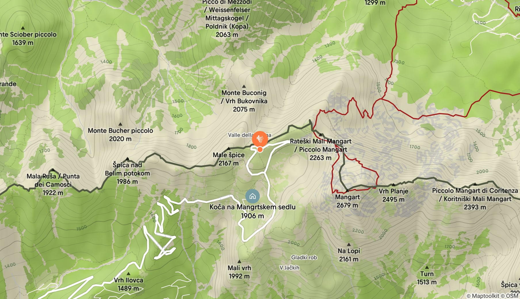 Klettersteige: Mangart in den Julischen Alpen - 4:15 h - 4 km - Bergwelten