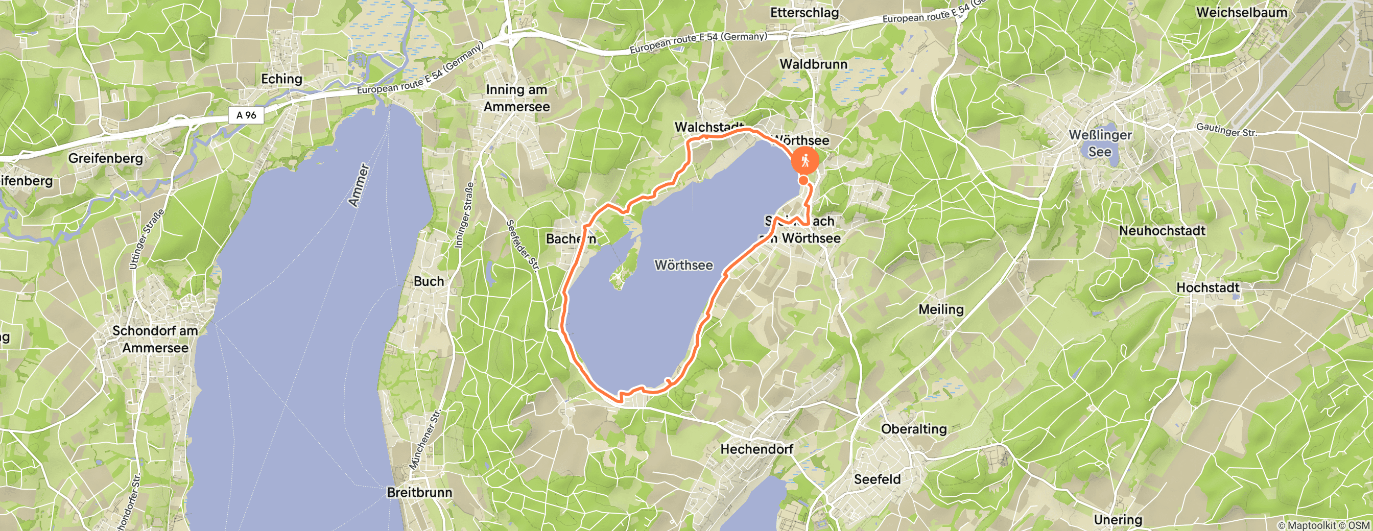 Wandern: Rundweg von Steinebach um den bayerischen Wörthsee - 3:30 h ...