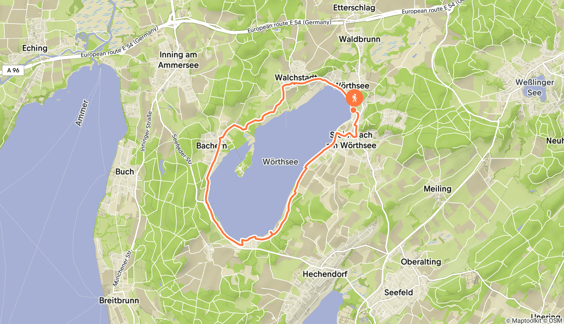 Wandern: Rundweg von Steinebach um den bayerischen Wörthsee - 3:30 h ...